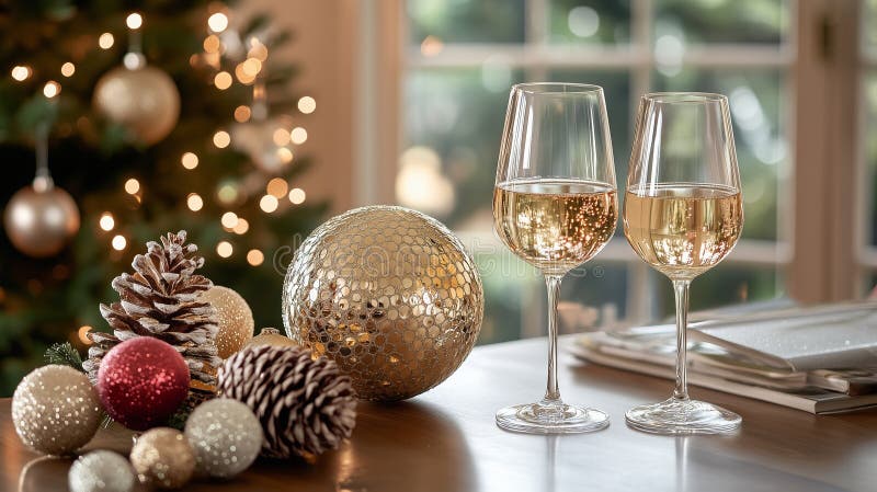 Celebrate the Holidays with Festive Decorations and Sparkling Wine ...