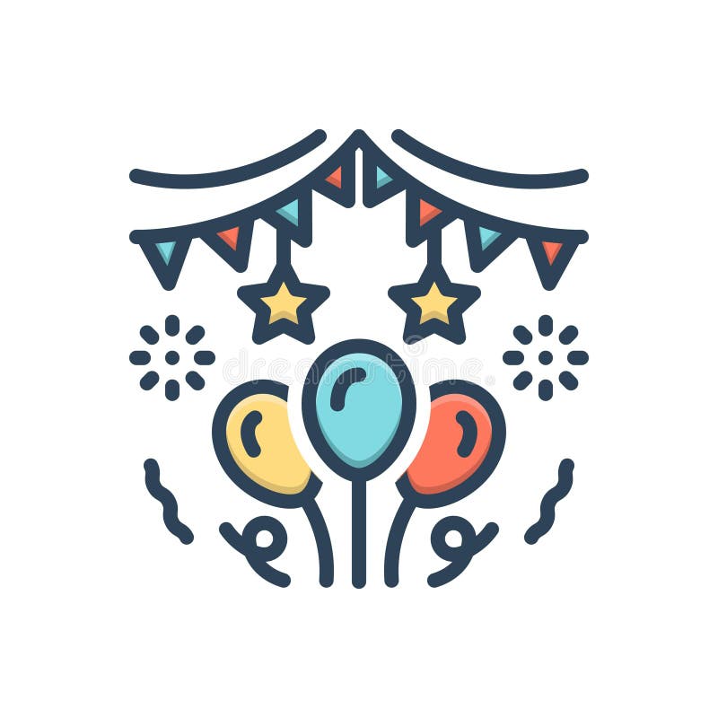 Color Illustration Icon for Celebrate, Celebration and Event Stock ...