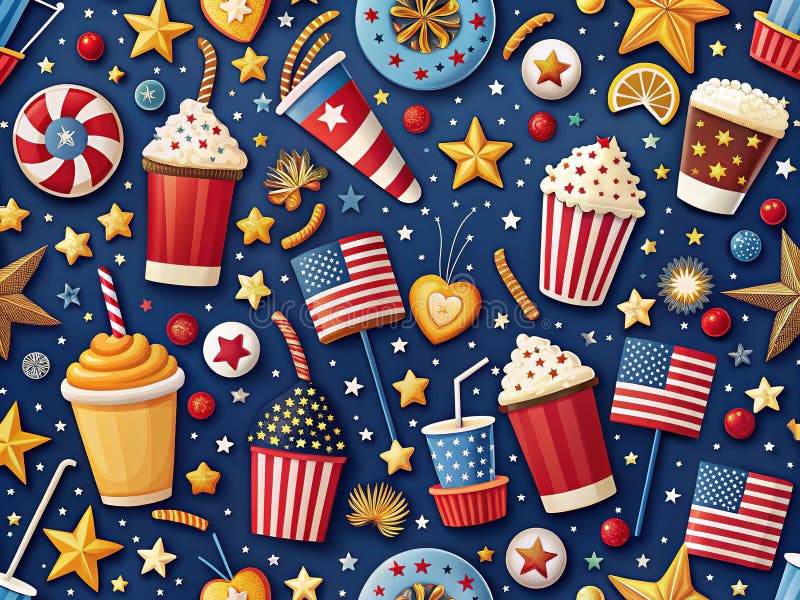 A Patriotic Fourth of July Feast Delicious Food and Fireworks ...