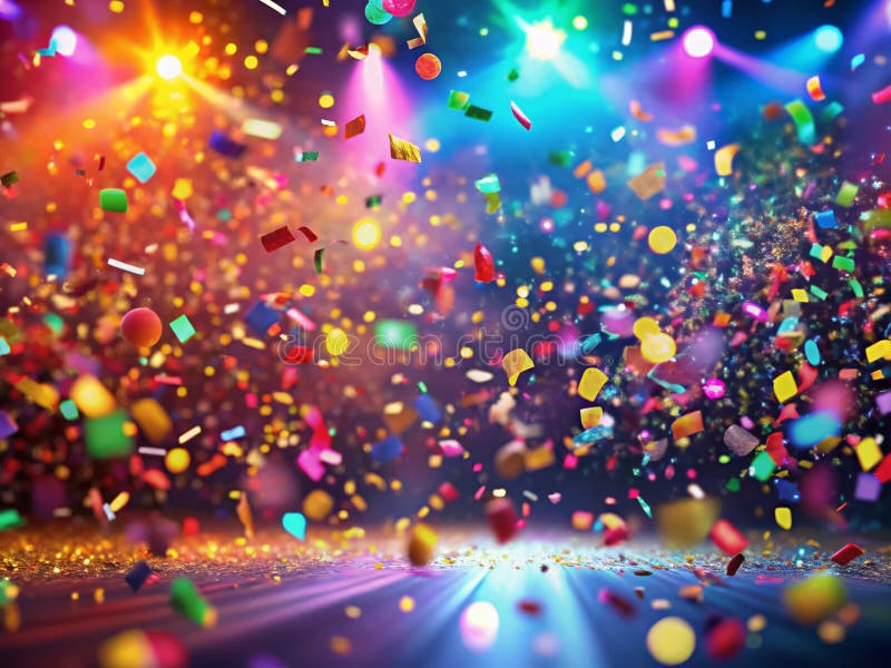 Celebrate with a 4K Confetti Rain Wallpaper Loop an Enthralling Party ...
