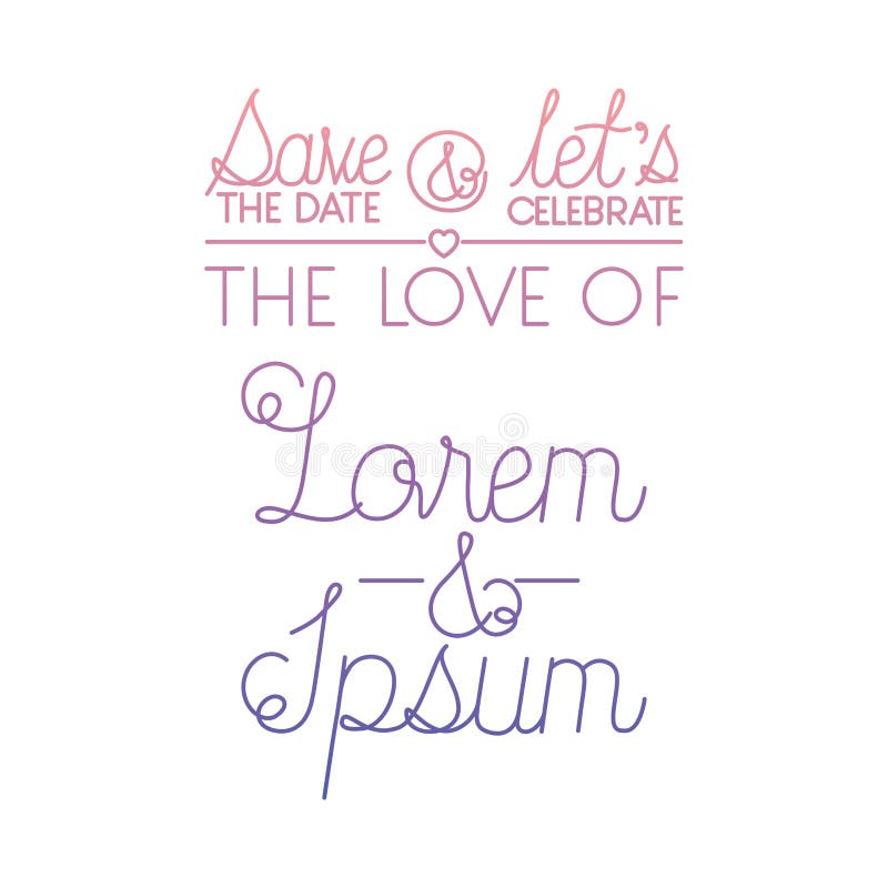 Celebrate the Love with Hand Made Font Stock Vector - Illustration of ...