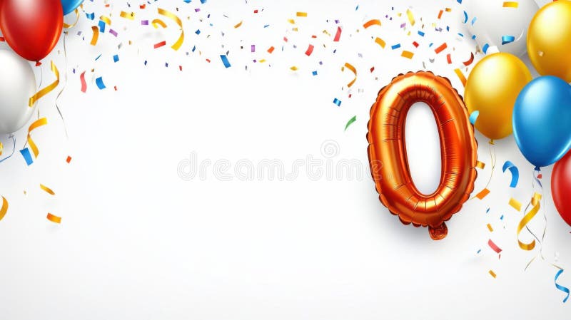 Celebrate Milestone with Balloons and Confetti for a Special ...