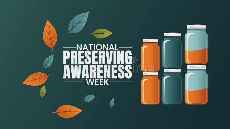 Celebrate National Preserving Awareness Week, Design Templet Stock ...