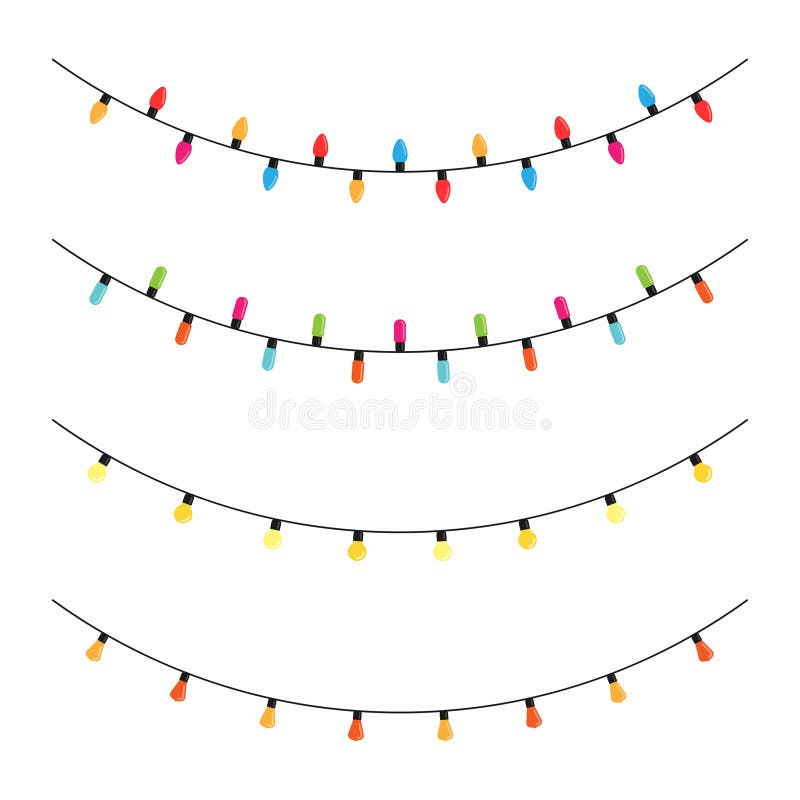 Celebrate Party Decorative Lights. Isolate Element. Stock Vector ...