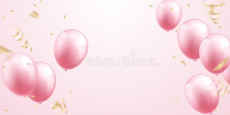 Celebrate with Pink Balloons with Confetti for Festive Decorations ...