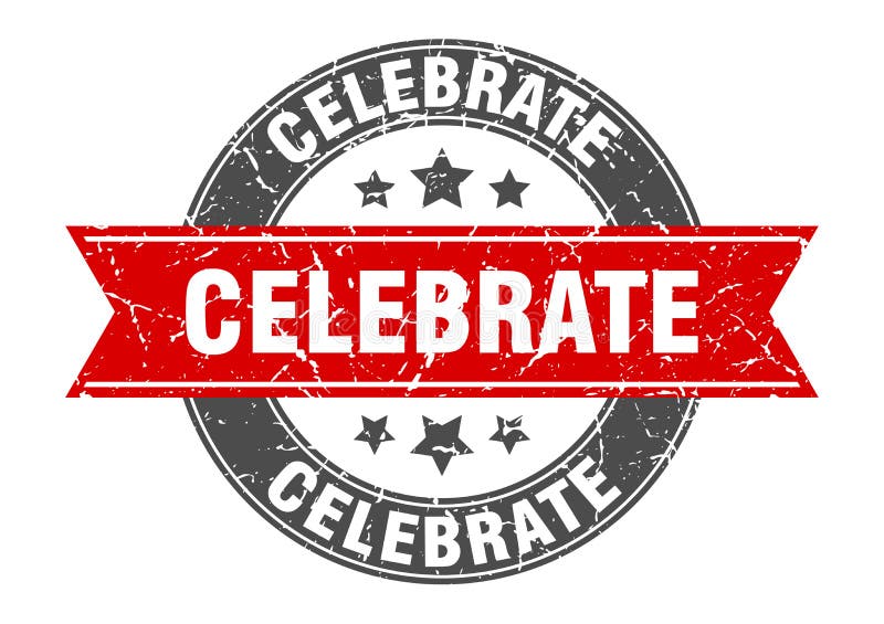Celebrate Round Ribbon Isolated Label. Celebrate Sign Stock Vector ...