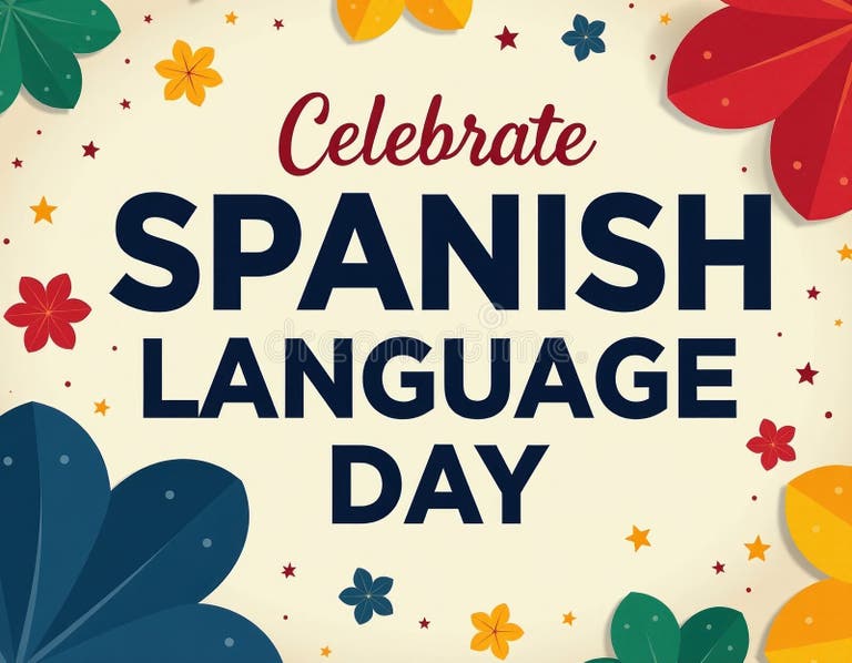 Celebrate Spanish Language Day Stock Illustration - Illustration of ...