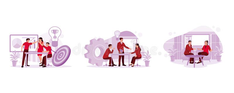 Celebrate the Success Achieved. Talking about New Work Projects Stock ...