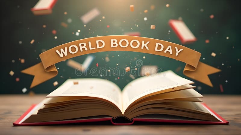Celebrate World Book Day with Open Book Stock Illustration ...
