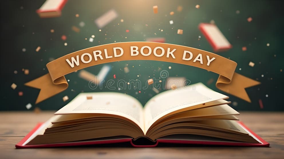 Celebrate World Book Day with Open Book Stock Illustration ...
