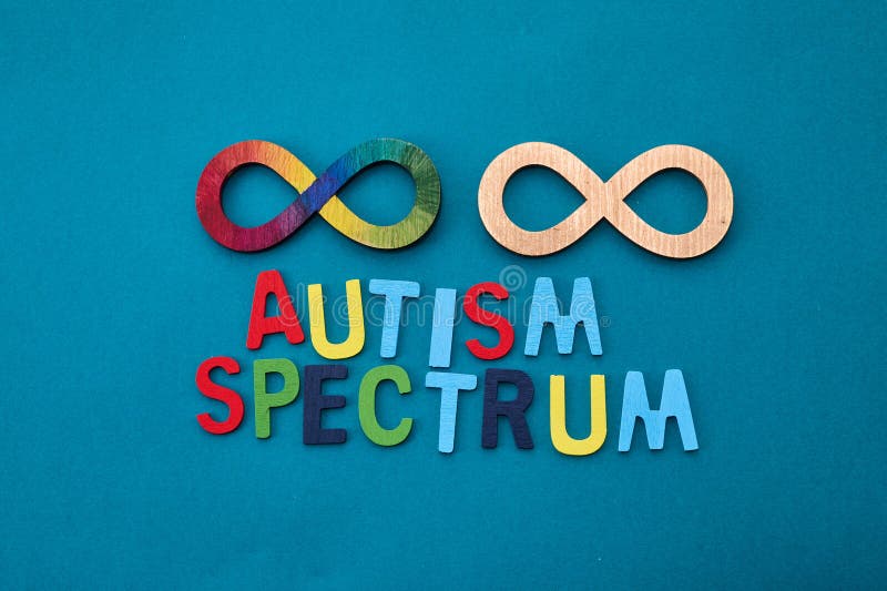 Celebrating Autism Acceptance Month. the Gold Infinity Symbol Stock ...