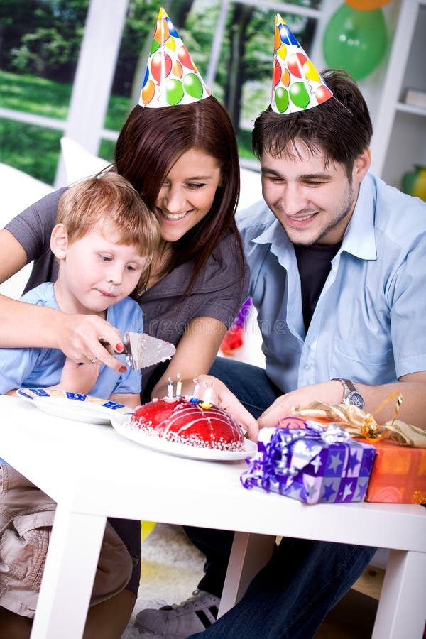 Celebrating birthday stock photo. Image of female, parent - 18723098