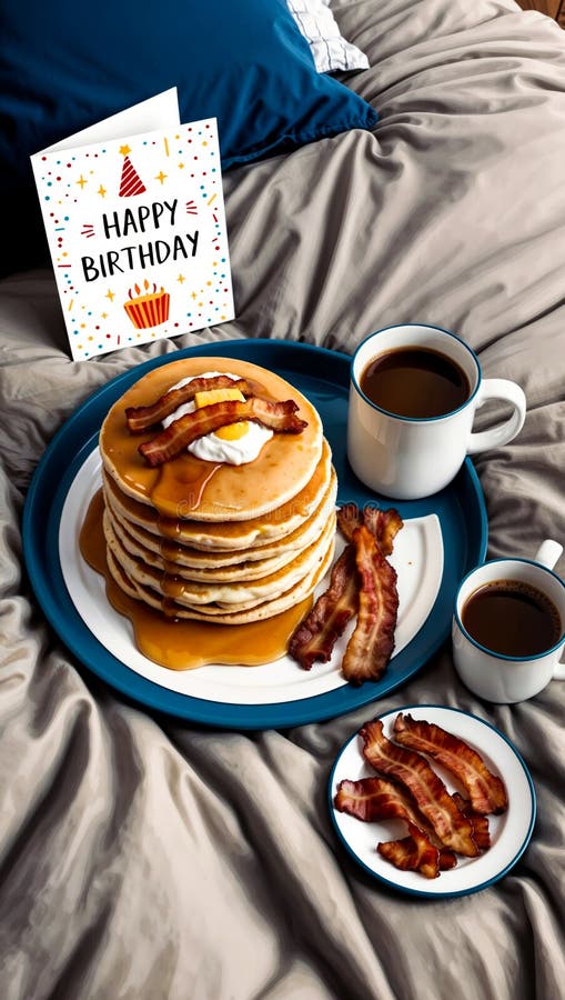 Celebrating a Birthday with a Delicious Breakfast in Bed Featuring ...