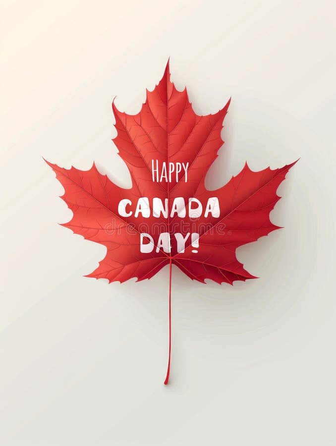 Celebrating Canada Day with a Beautiful Red Maple Leaf Illustration on ...