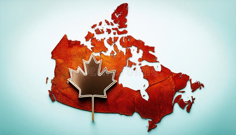 Celebrating Canada Day with a Vibrant Map and Iconic Maple Leaf Symbol ...