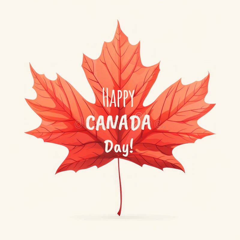 Celebrating Canada Day: Vibrant Maple Leaf Illustration with Festive ...