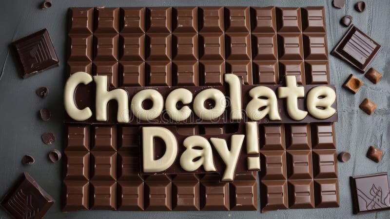 Celebrating Chocolate Day with Delicious Chocolate Bars Stock Image ...