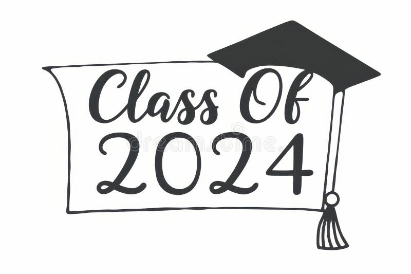Celebrating Class of 2024: Graduation Cap and Diploma Design Stock ...
