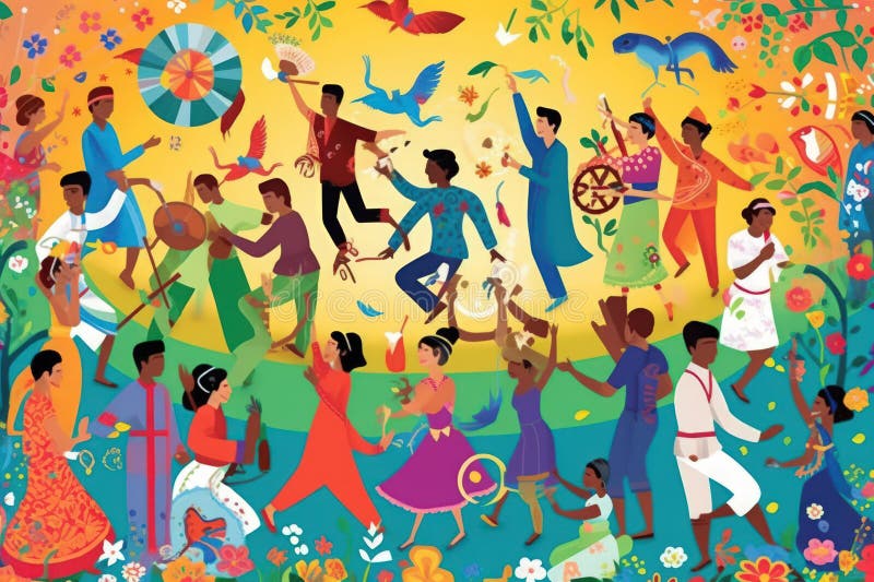 Celebrating Cultural Festivals and Traditions - Generative AI Stock ...
