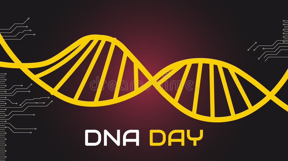 Celebrating DNA Day, Unlocking the Code of Life Stock Illustration ...