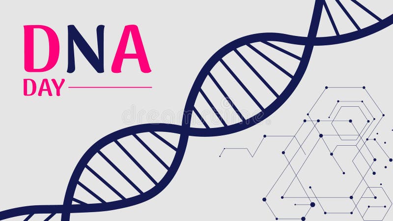 Celebrating DNA Day, Unlocking the Code of Life Stock Illustration ...