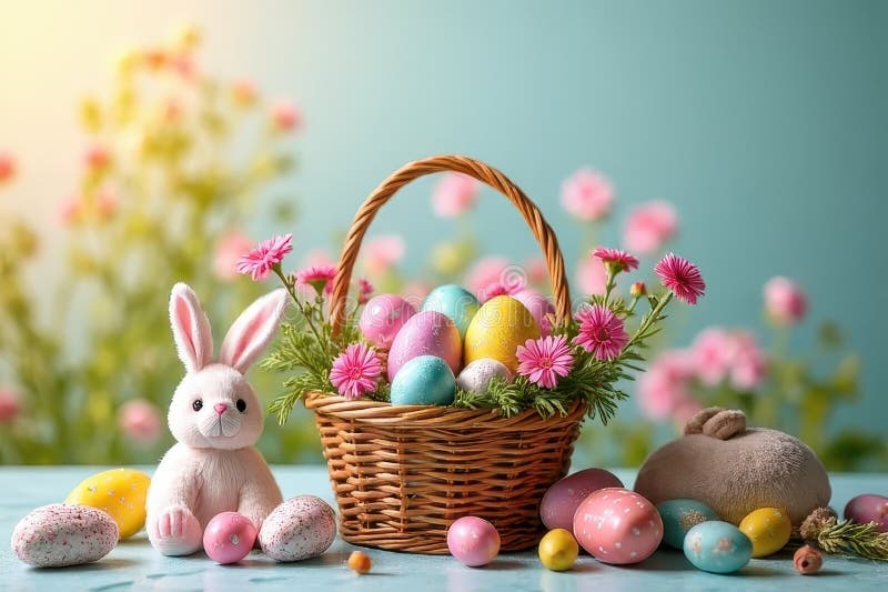 Celebrating Easter with Bunny Delights Stock Illustration - Illustration of excitement, toys ...