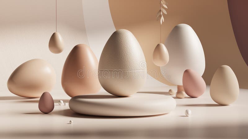 Celebrating Easter Minimalistic Illustration Stock Illustration ...