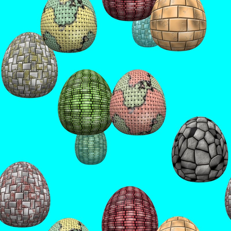 Celebrating Easter. Seamless Texture with Easter Eggs. Eggs with ...