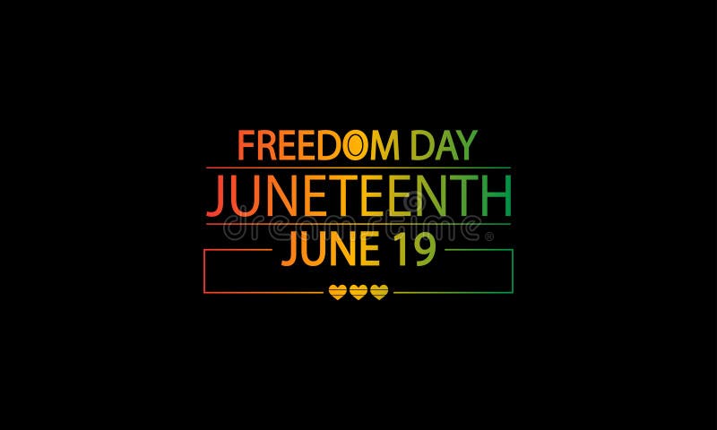 Celebrating Juneteenth with Text Illustration of Freedom Stock Vector ...