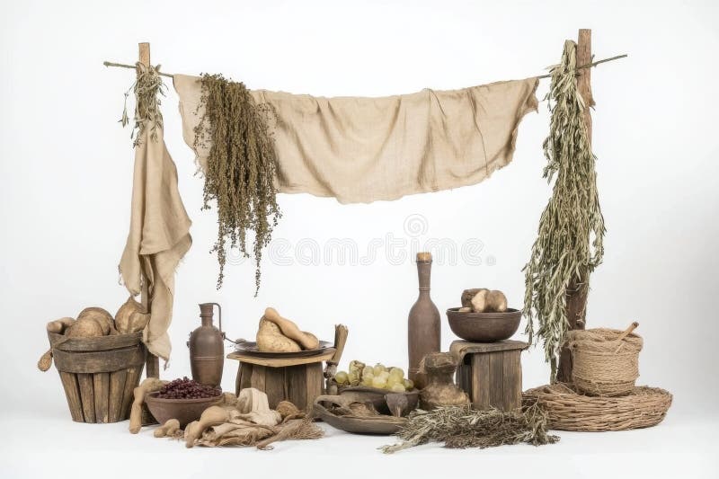 Celebrating Lupercalia with Rustic Decorations and Traditional Items in ...