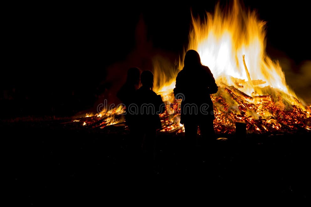 Celebrating Midsummer, Germany Stock Photo - Image of heat, glow: 25413802
