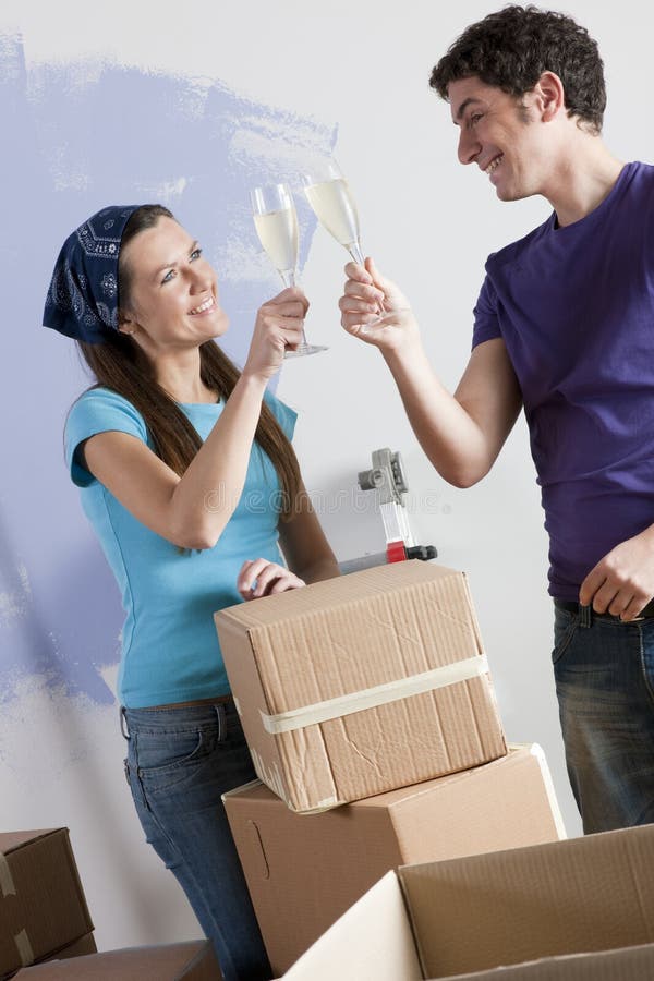 Celebrating the New House stock image. Image of home - 17244717