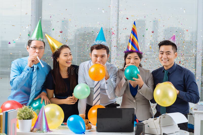 Celebration in the office stock photo. Image of colleague - 44936924