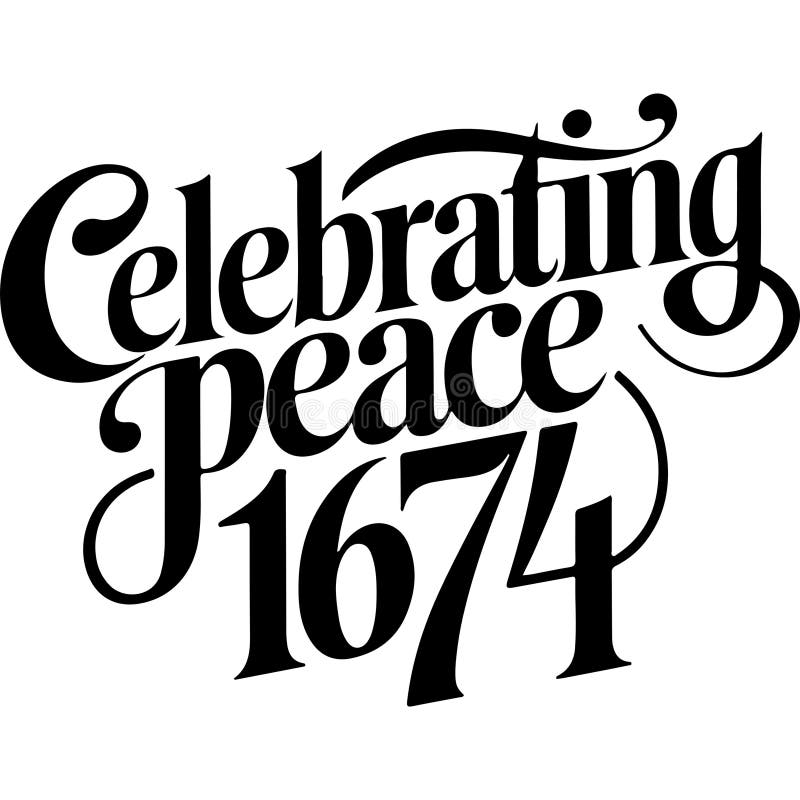 Celebrating Peace Treaty 1674 Design Stock Illustration - Illustration ...