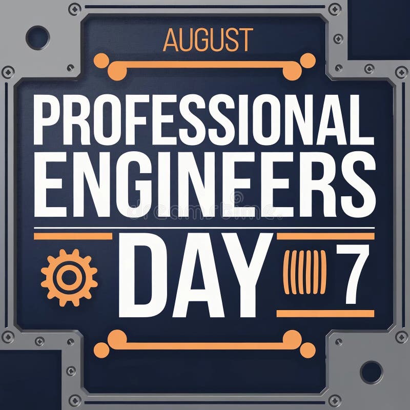 Celebrating Professional Engineers Day on August with Mechanical Theme ...