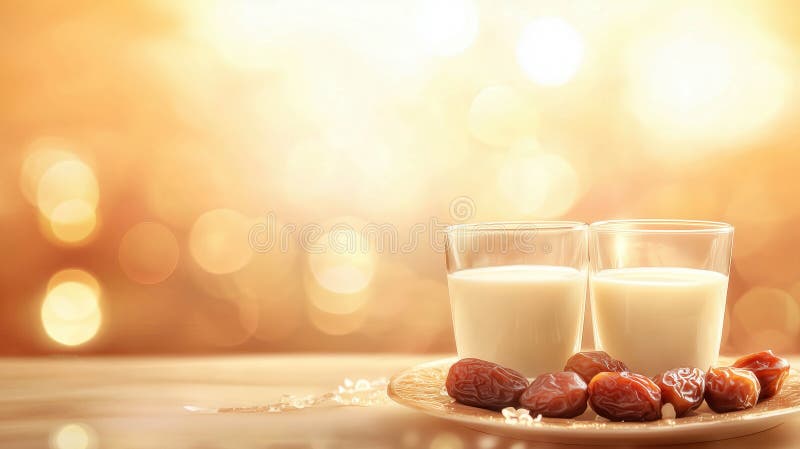 Celebrating Ramadan with Milk and Dates: a Nutritious Tradition Stock ...
