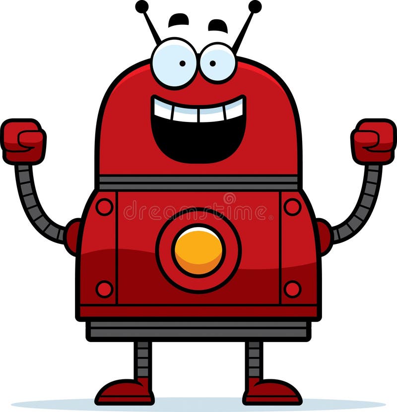 Sad Red Robot stock vector. Illustration of depressed - 47170365