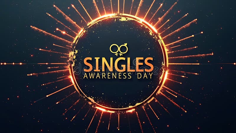 Celebrating Singles Awareness Day with a Dynamic Graphic Design Stock ...