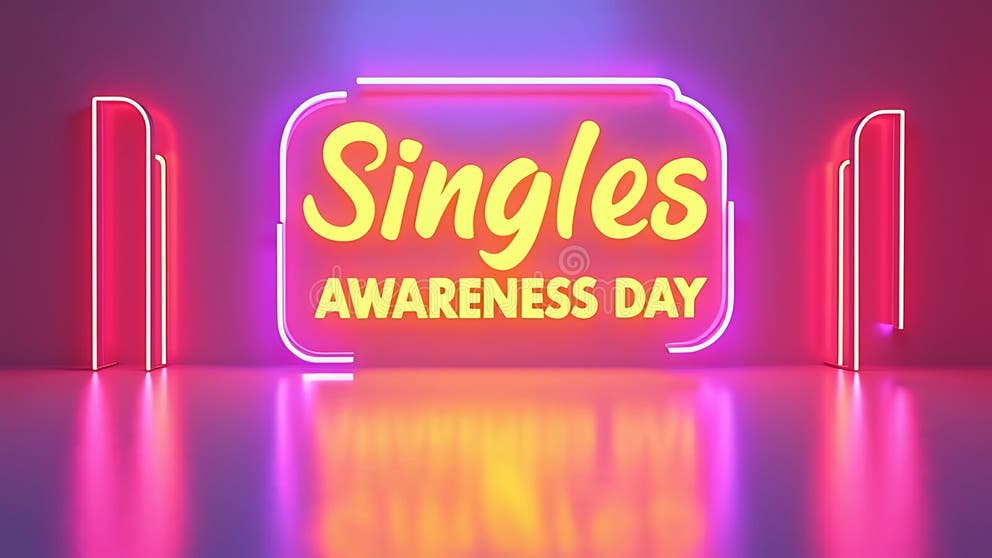Celebrating Singles Awareness Day with a Dynamic Graphic Design Stock ...
