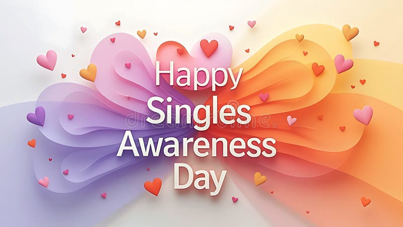 Celebrating Singles Awareness Day with a Dynamic Graphic Design Stock ...
