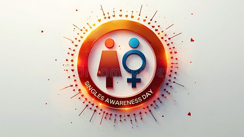 Celebrating Singles Awareness Day with a Dynamic Graphic Design Stock ...