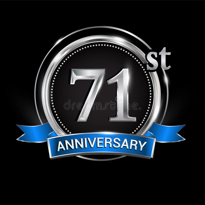 71st Anniversary Celebration, Luxurious 71 Years Anniversary Logo ...