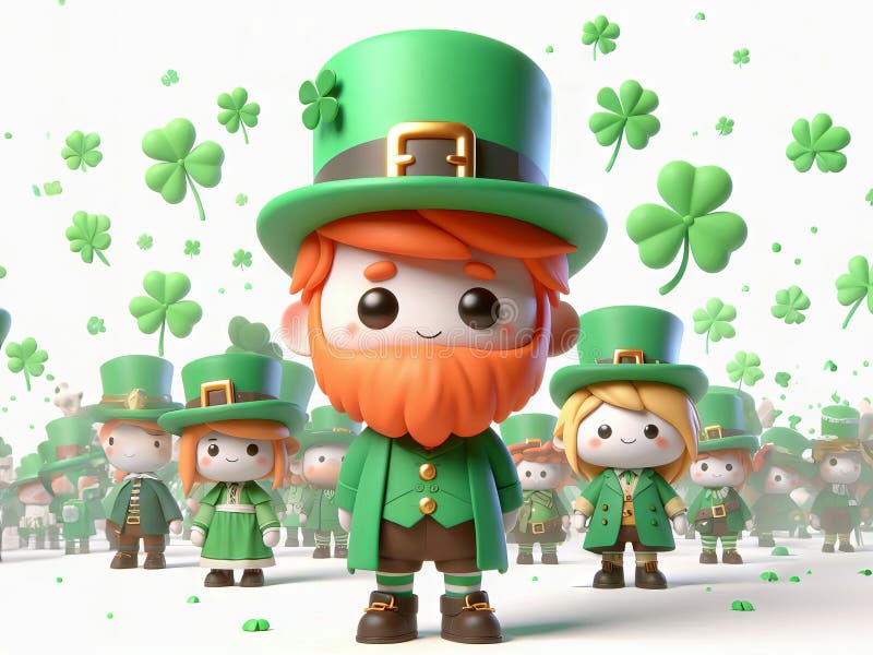 Celebrating St Patrick S Day with 3D Cartoon Figure Graphic Stock ...