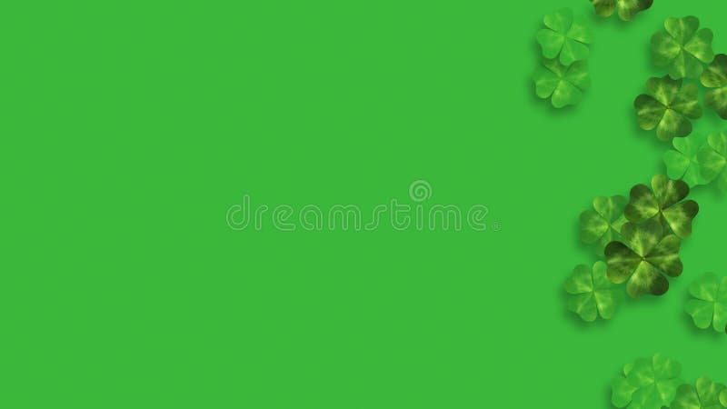Celebrating St Patrick S Day With Falling Four Leaf Clover Background