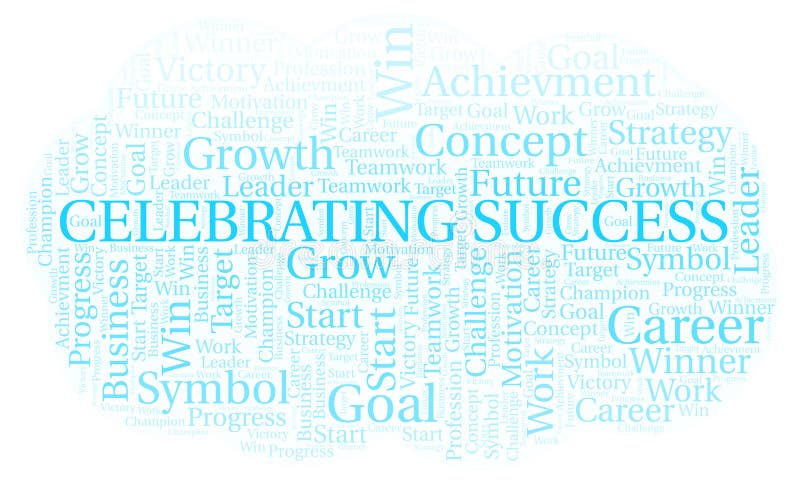 Celebrating Success Word Cloud. Stock Illustration - Illustration of ...