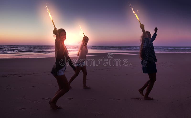 Running into Fireworks. stock image. Image of year, fire - 409519