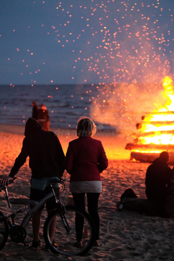 Celebrating the Summer Solstice Editorial Stock Image - Image of riga ...