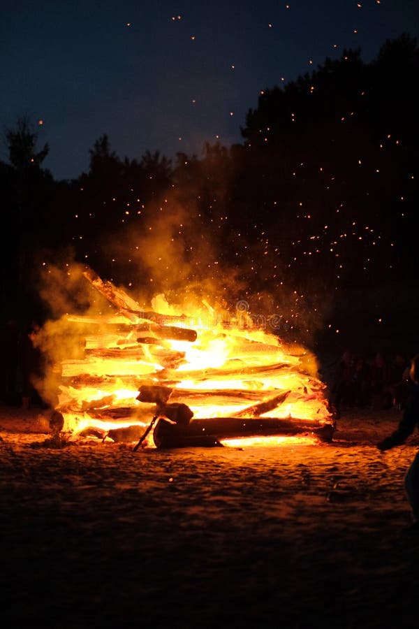 Celebrating the Summer Solstice Stock Photo - Image of shore, baltic ...