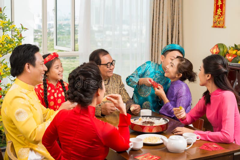 Celebrating tet stock image. Image of event, grandparents - 50161463