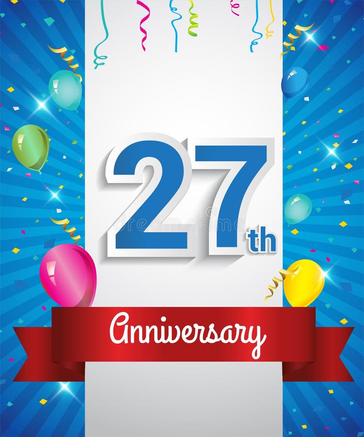 27th Anniversary Celebration Logotype Green and Red Colored. Ten Years ... 27th Anniversary Celebration Logotype Green and Red Colored. Ten Years ...